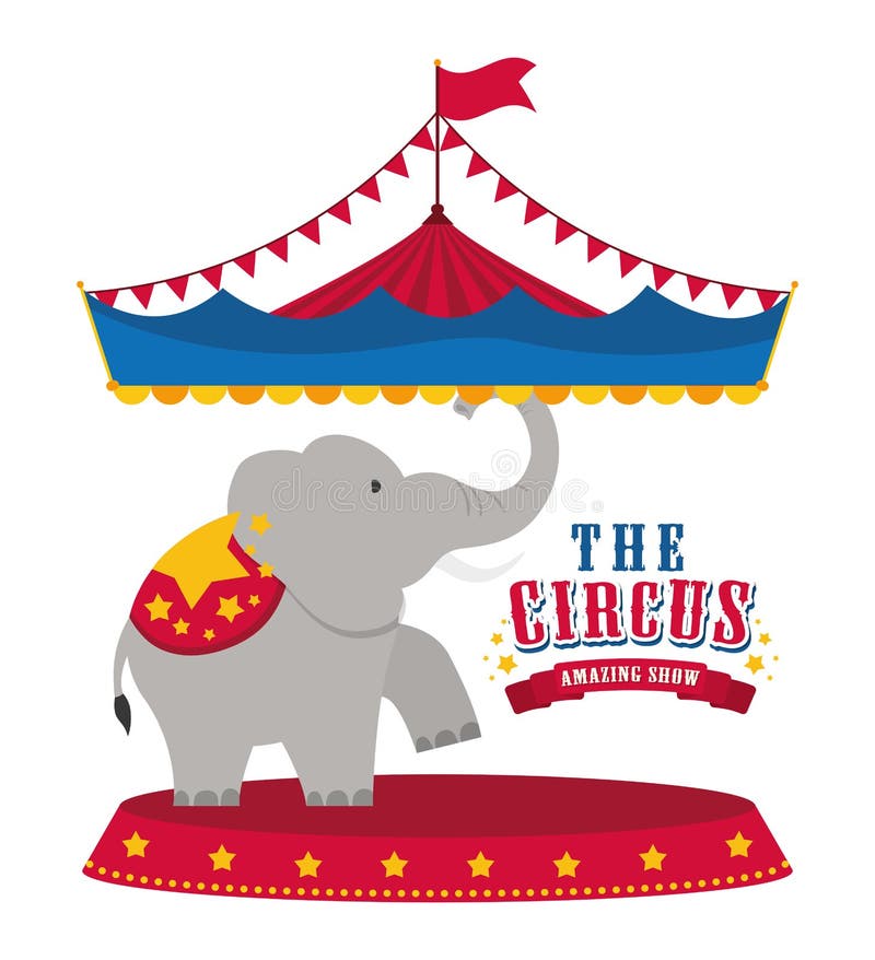 Elephant Icon. Circus and Carnival Design. Vector Graphic Stock ...