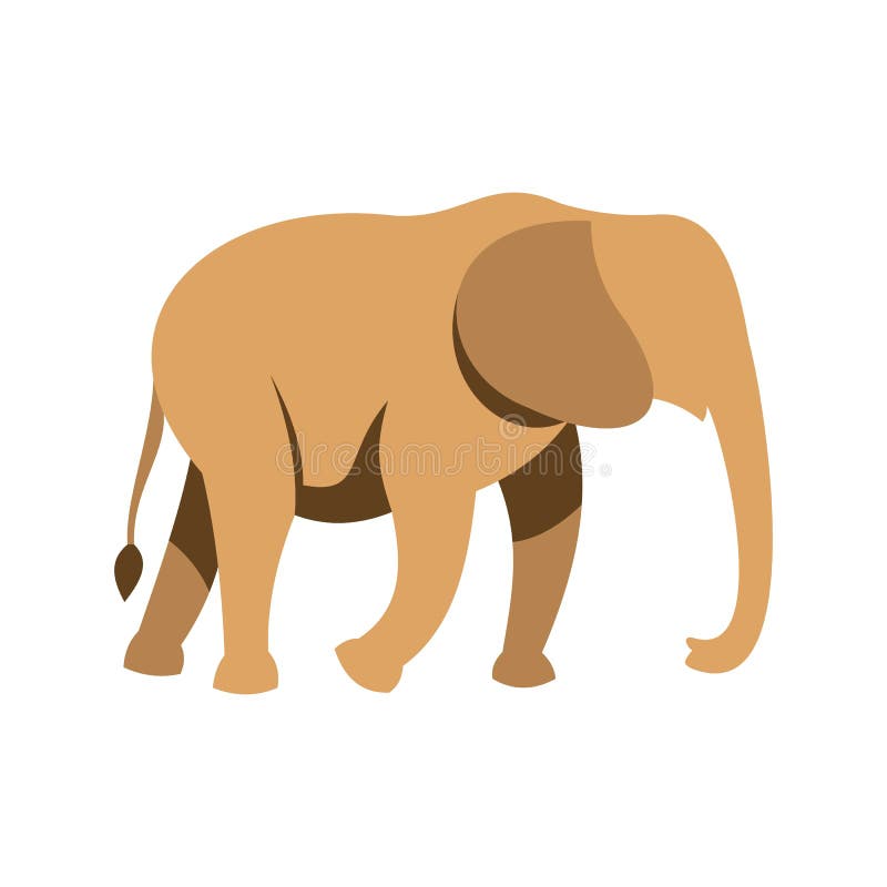 Elephant icon, flat style stock vector. Illustration of flat - 88040916