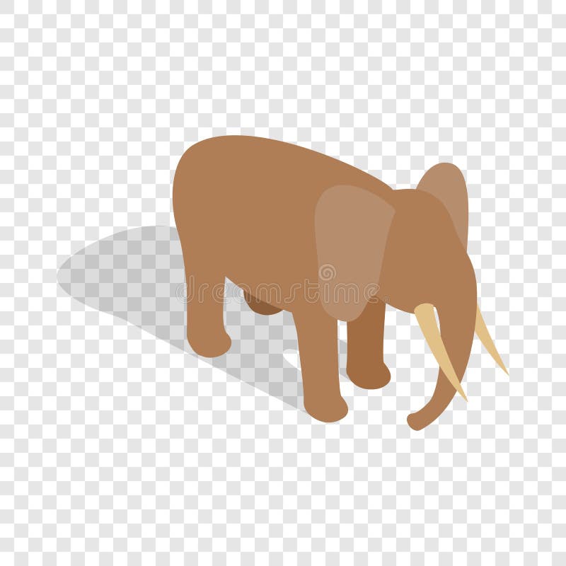 Elephant isometric icon stock vector. Illustration of animal - 87890409