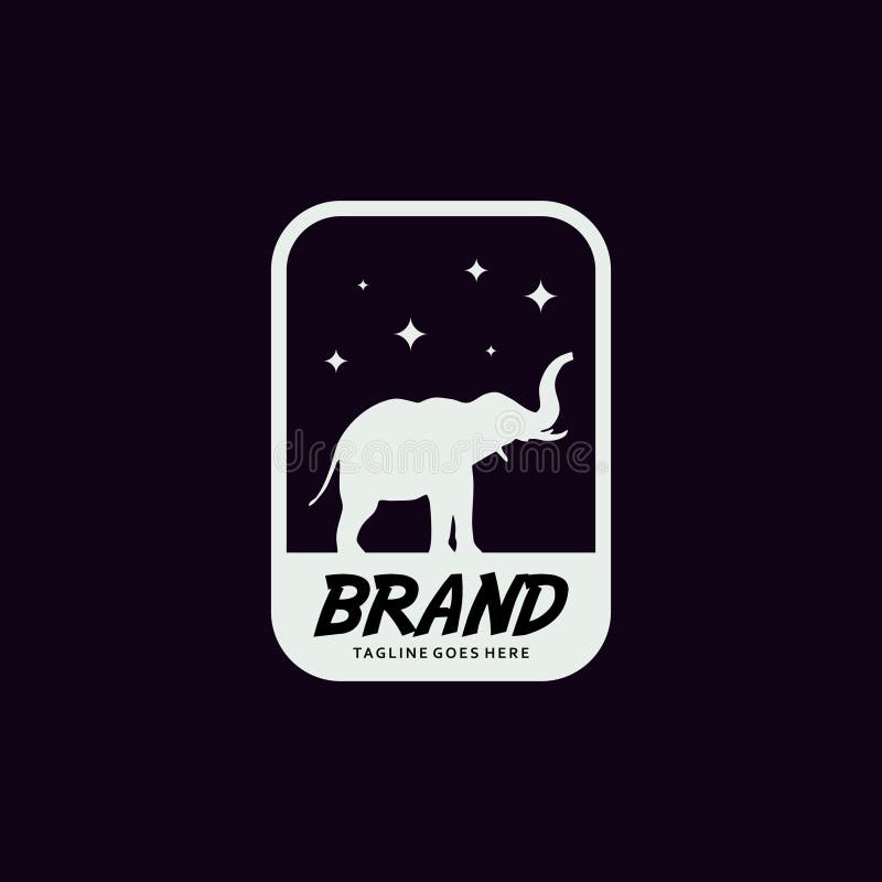 Elephant Label Logo Design Template. Design Elements for Logo, Label ...