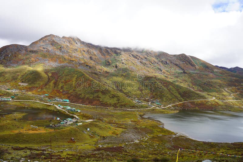 Elephant Lake between Mountain Range in East Sikkim Stock Photo - Image ...