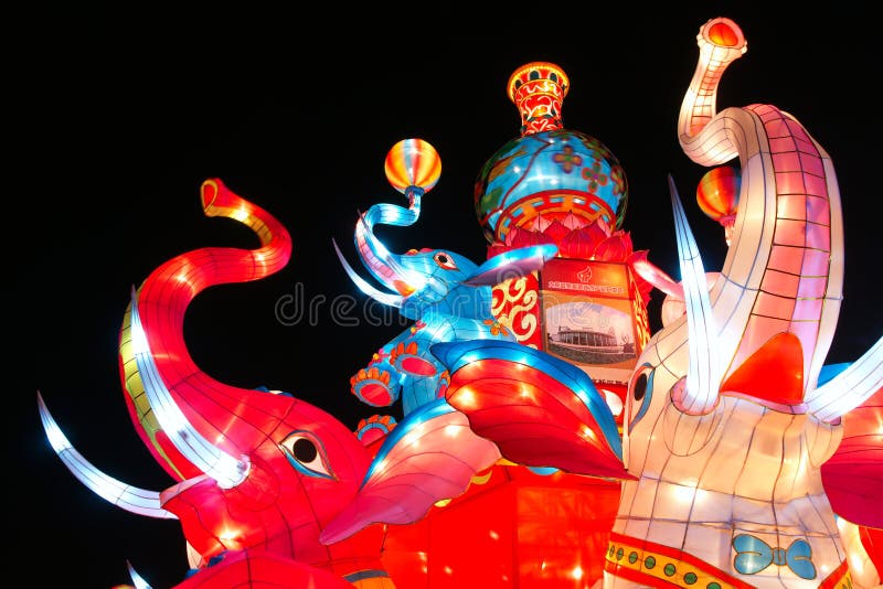 Elephant lantern editorial stock photo. Image of colorful - 29431048