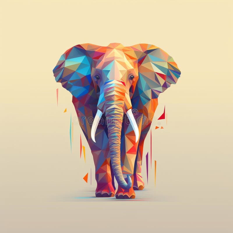 Elephant Logo 2D Digital Illustration Stock Illustration - Illustration ...