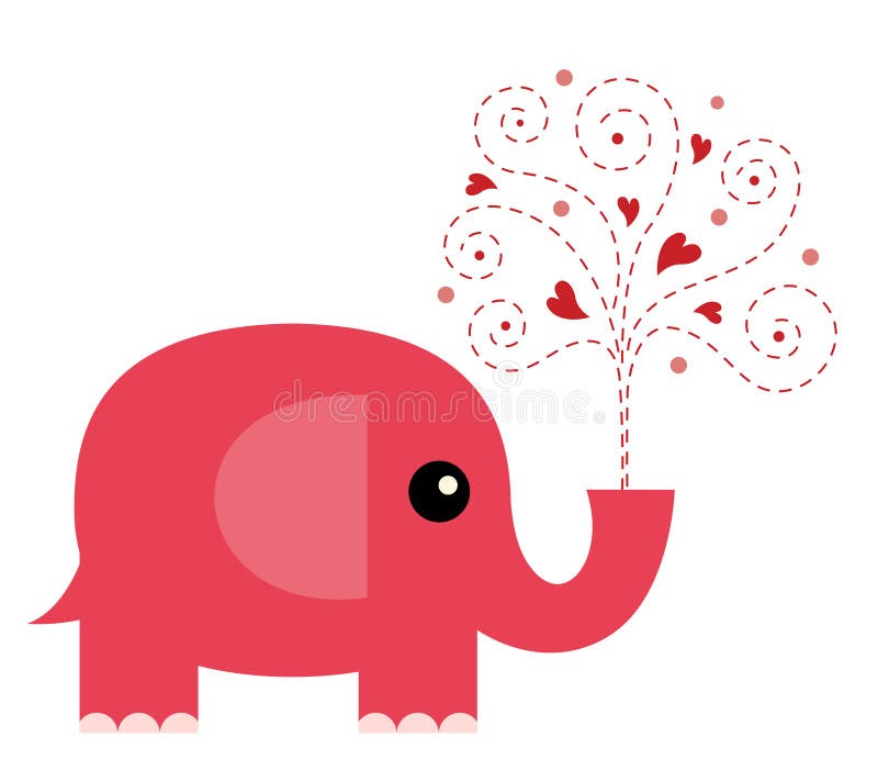 Elephant in love stock vector. Illustration of greeting - 16656730