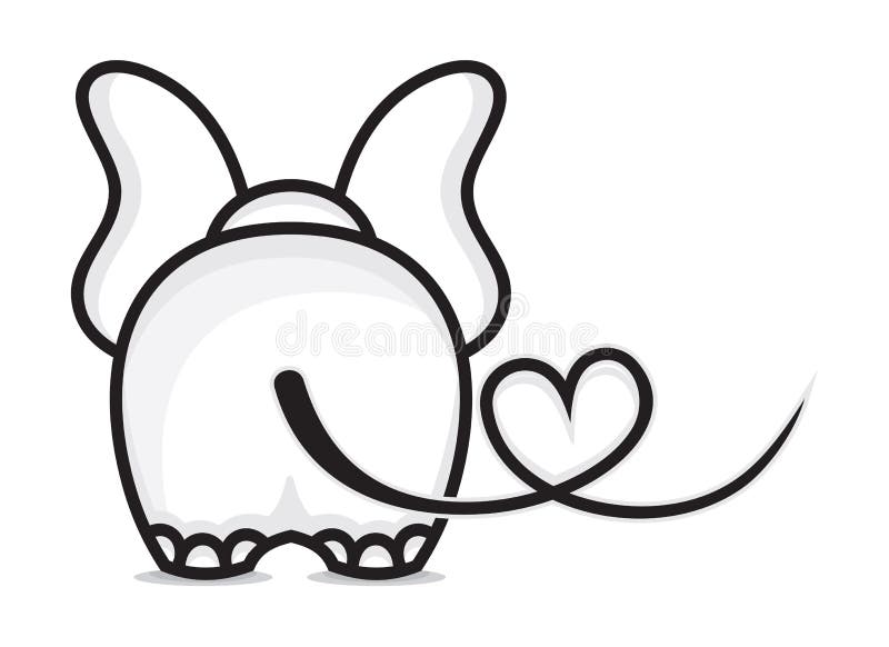 Elephant love stock vector. Illustration of kiss, valentine - 14674416