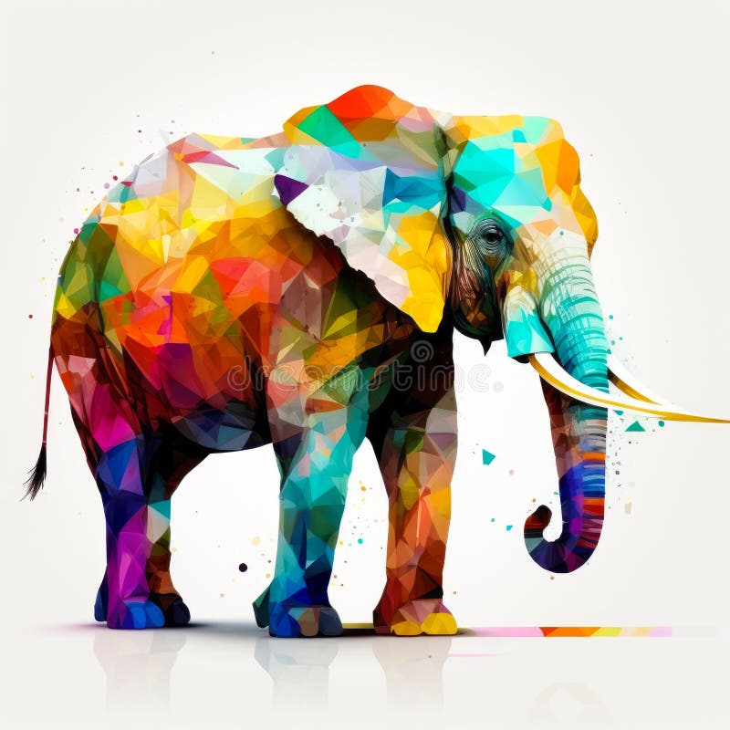 Triangles Elephant Stock Illustrations – 124 Triangles Elephant Stock ...