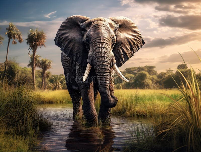Elephant Made with Generative AI Illustration Stock Illustration ...