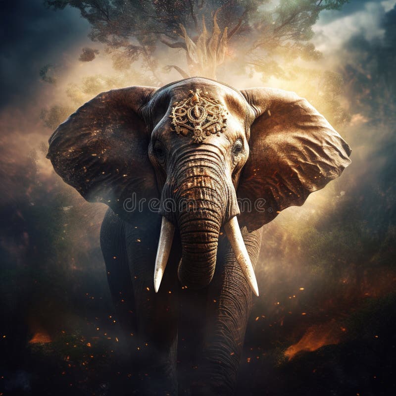 Elephant Made with Generative AI Illustration Stock Illustration ...