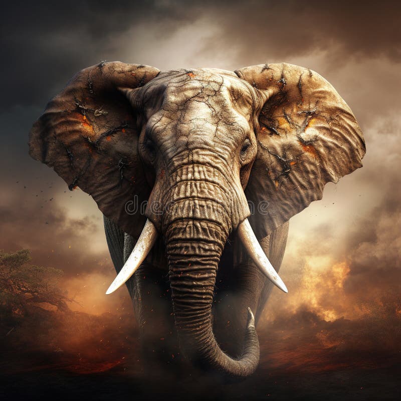 Elephant Made with Generative AI Illustration Stock Illustration ...