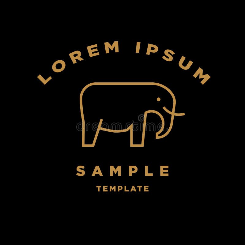 Minimal elephant logo stock vector. Illustration of cartoon - 94148036