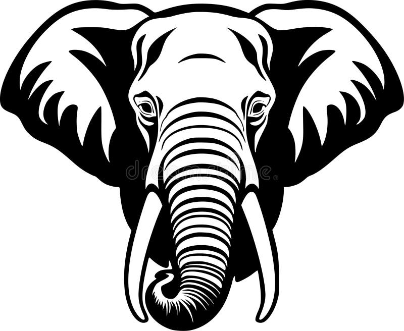 Elephant - Minimalist and Simple Silhouette - Vector Illustration Stock ...