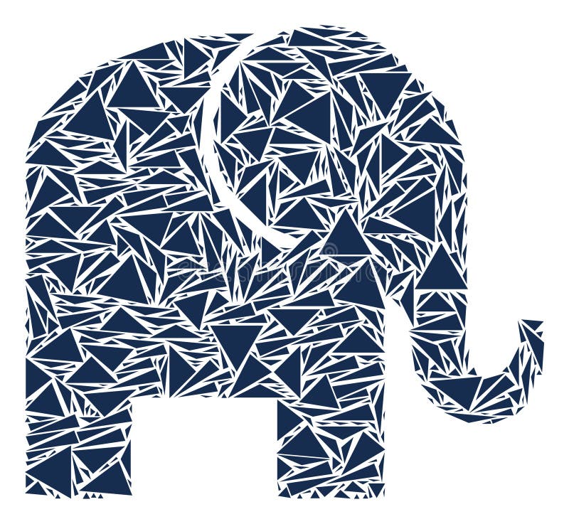 Elephant Collage of Triangles Stock Vector - Illustration of animal ...
