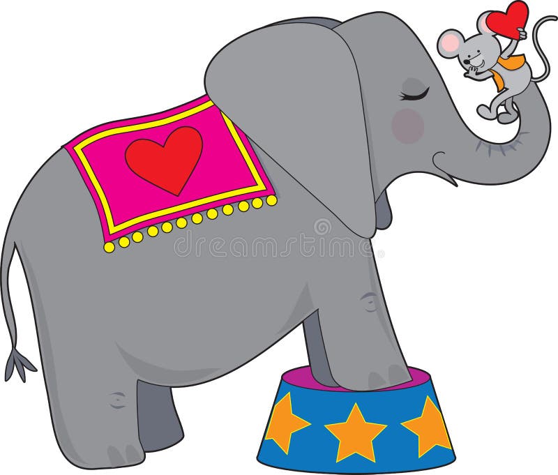 Elephant and Mouse stock illustration. Illustration of tail - 23269923