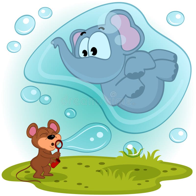 Elephant and mouse stock vector. Illustration of clip - 36071644