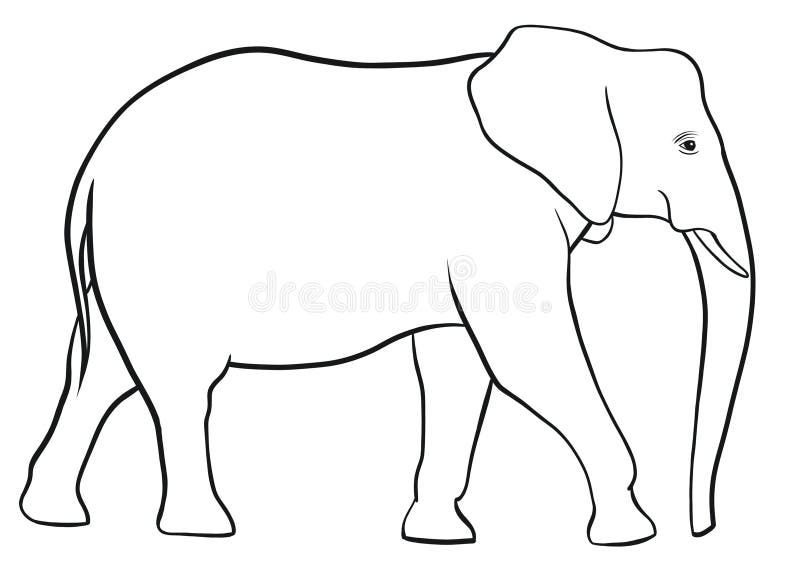 Elephant Face Outline Stock Illustrations – 1,252 Elephant Face Outline ...