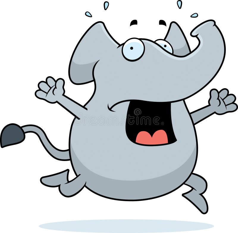Elephant Panic stock vector. Illustration of panic, scared - 13059469