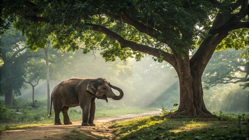 Elephant, Photography, Natural Light Stock Illustration - Illustration ...