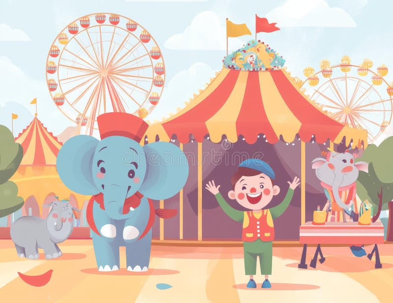 Elephant and Rabbit Circus Trainer Performance Stock Photo - Image of ...