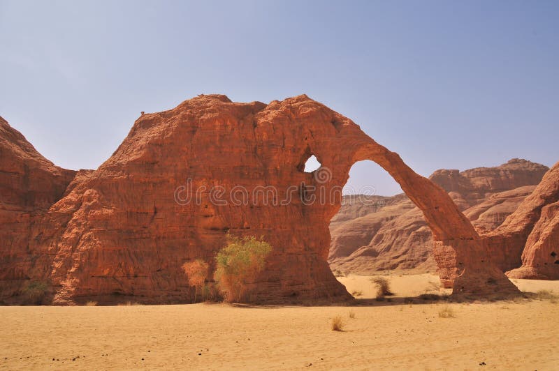 Elephant Rock in the Ennedi Mountains of Sahara Desert - Chad Stock ...