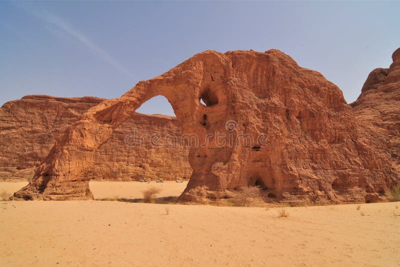 Elephant Rock in the Ennedi Mountains of Sahara Desert - Chad Stock ...