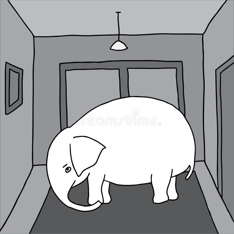 Elephant in the Room. Idiomatic Expression. Metaphoric Idiom Stock ...