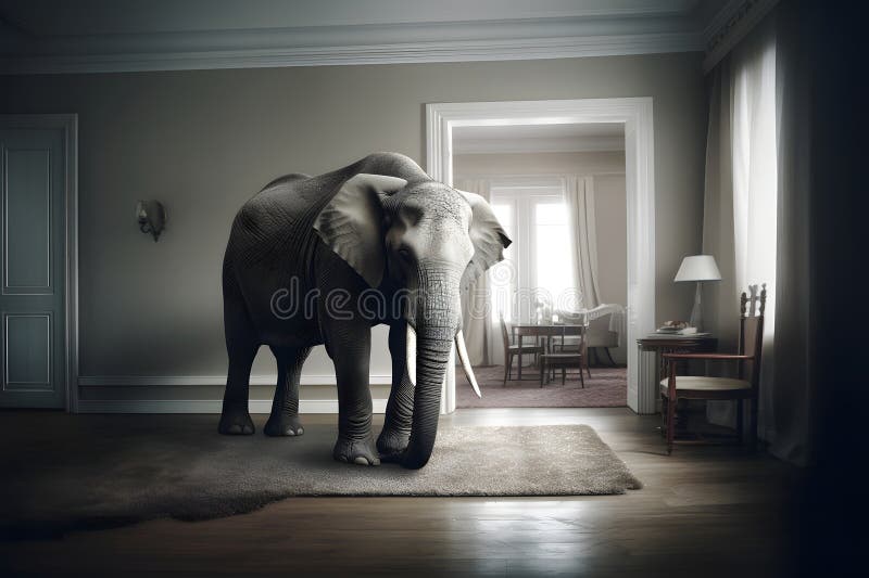 Elephant in the Room, Neural Network Generated Photorealistic Image ...