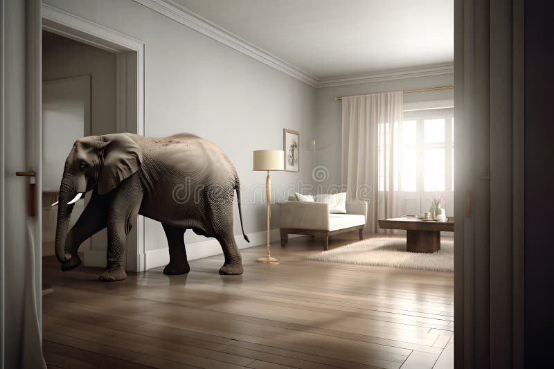 Elephant in the Room, Neural Network Generated Photorealistic Image ...