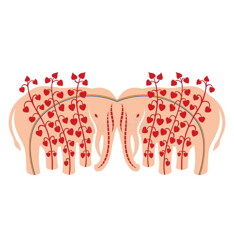 Elephant s Love stock vector. Illustration of sentimentality - 15853715