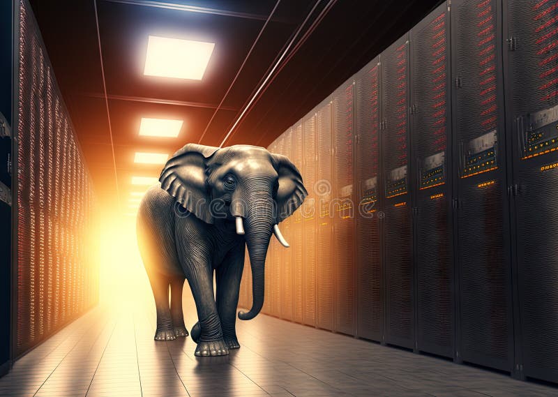 Elephant in the Server Room. Concept of the Big Data and Digital ...