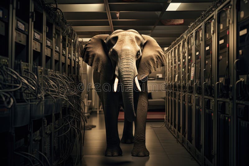 Elephant in the Server Room. Concept of the Big Data and Digital ...