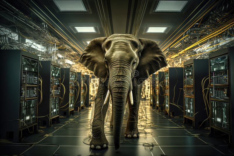 Elephant in the Server Room. Concept of the Big Data and Digital ...