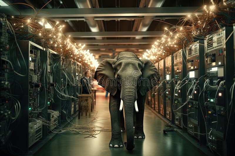 Elephant in the Server Room. Concept of the Big Data and Digital ...