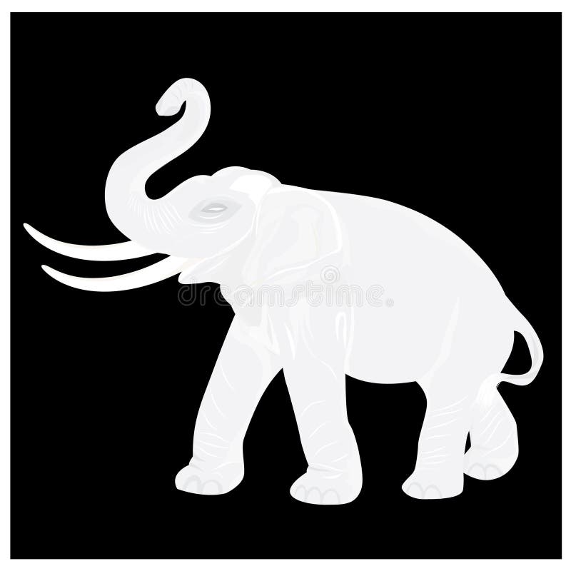 Elephant shape stock vector. Illustration of flat, tusk - 77957518