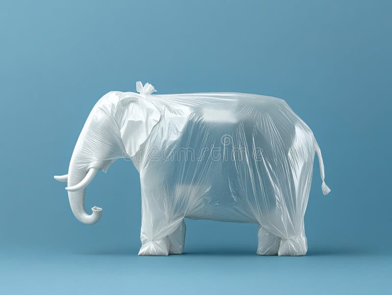 Elephant Shaped Plastic Bag Stock Illustration - Illustration of ...