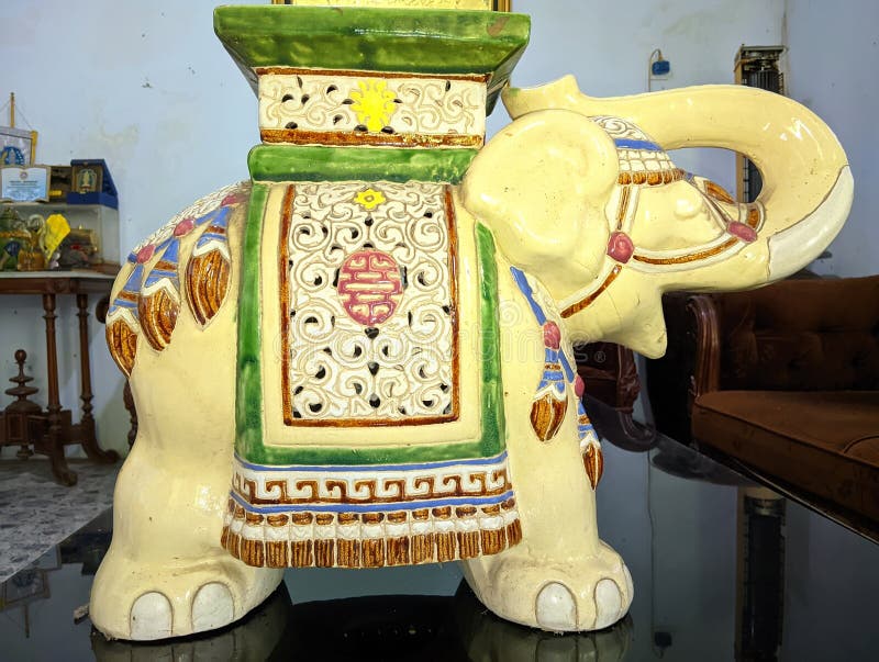 Elephant shaped stool stock image. Image of carving - 348378913