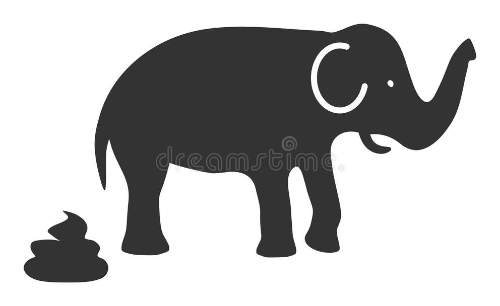 Vector Elephant Shit Flat Icon Image Stock Vector - Illustration of ...