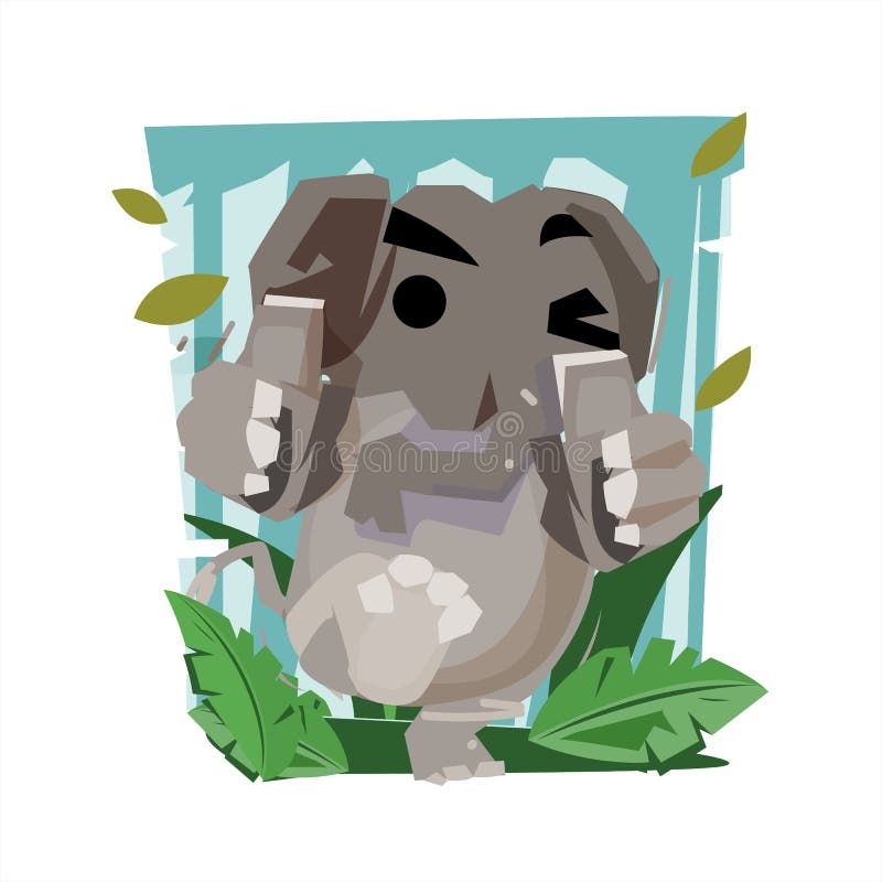 Elephant Showing Thumbs Up - Vector Stock Illustration - Illustration ...