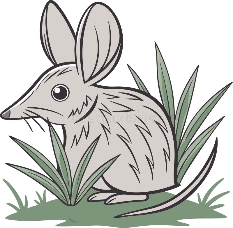 Elephant Shrew, Full Body Realistic Image Stock Illustration ...