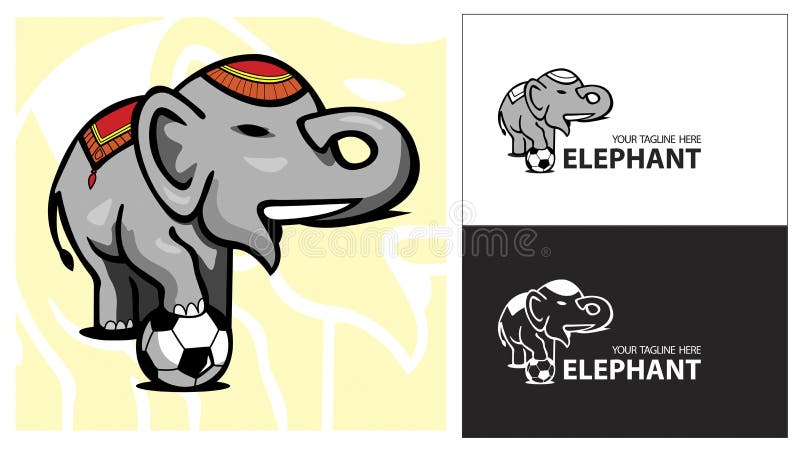 Elephant Soccer Ball Sport Team Stock Illustration - Illustration of ...