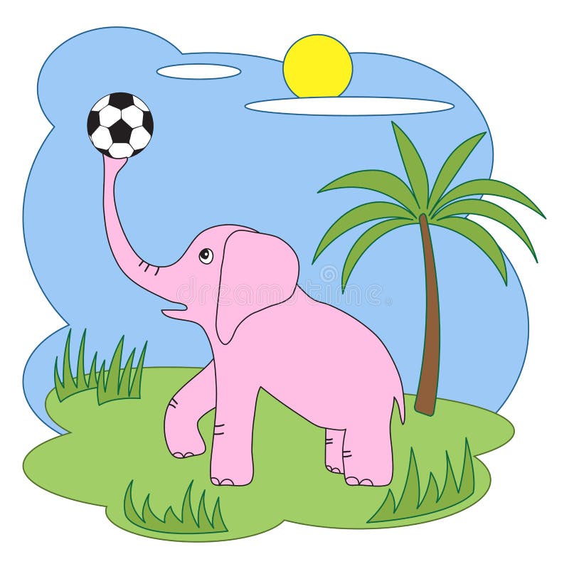 Elephant Soccer Ball Stock Illustrations – 146 Elephant Soccer Ball ...