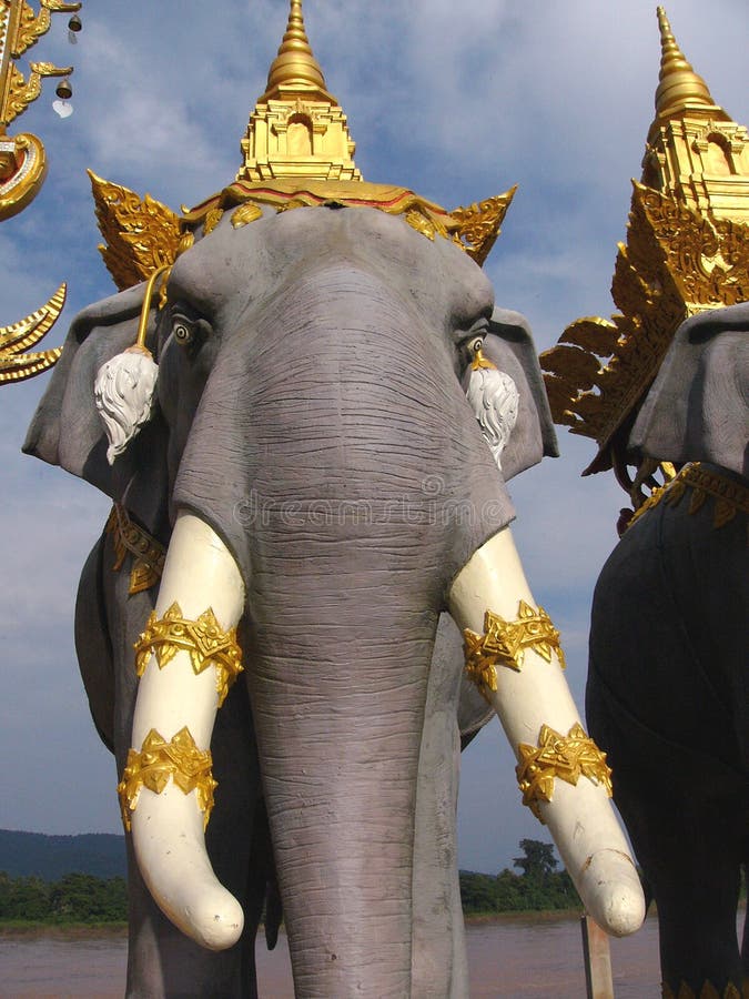 Elephant statue stock image. Image of tusk, triangle, ornate - 247887