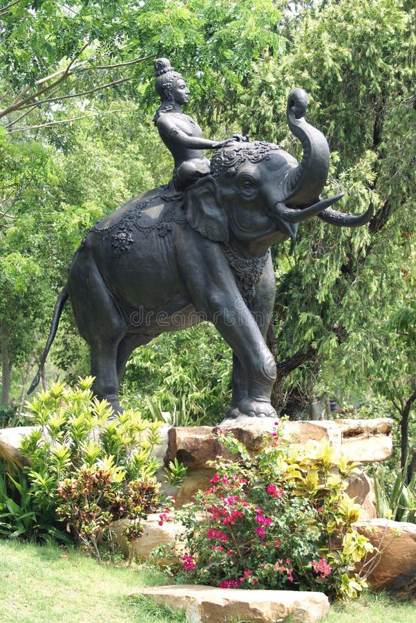 King Riding Elephant Statue Stock Photos - Free & Royalty-Free Stock ...