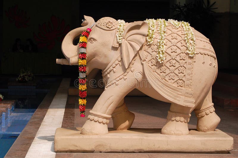 Elephant status in India stock image. Image of colorful - 38434383