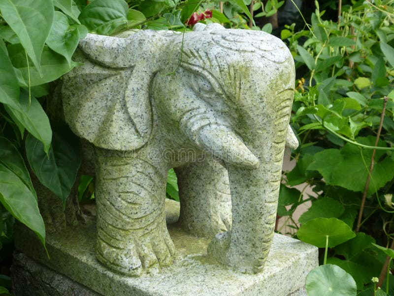 Elephant stone statue stock image. Image of close, elephants - 73458263