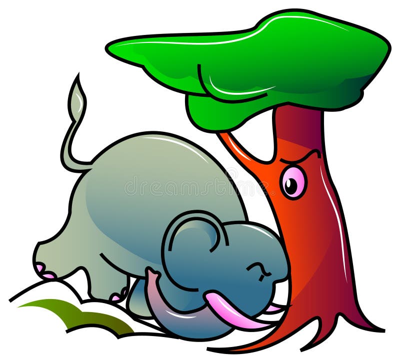 Elephant Push Stock Illustrations – 223 Elephant Push Stock ...