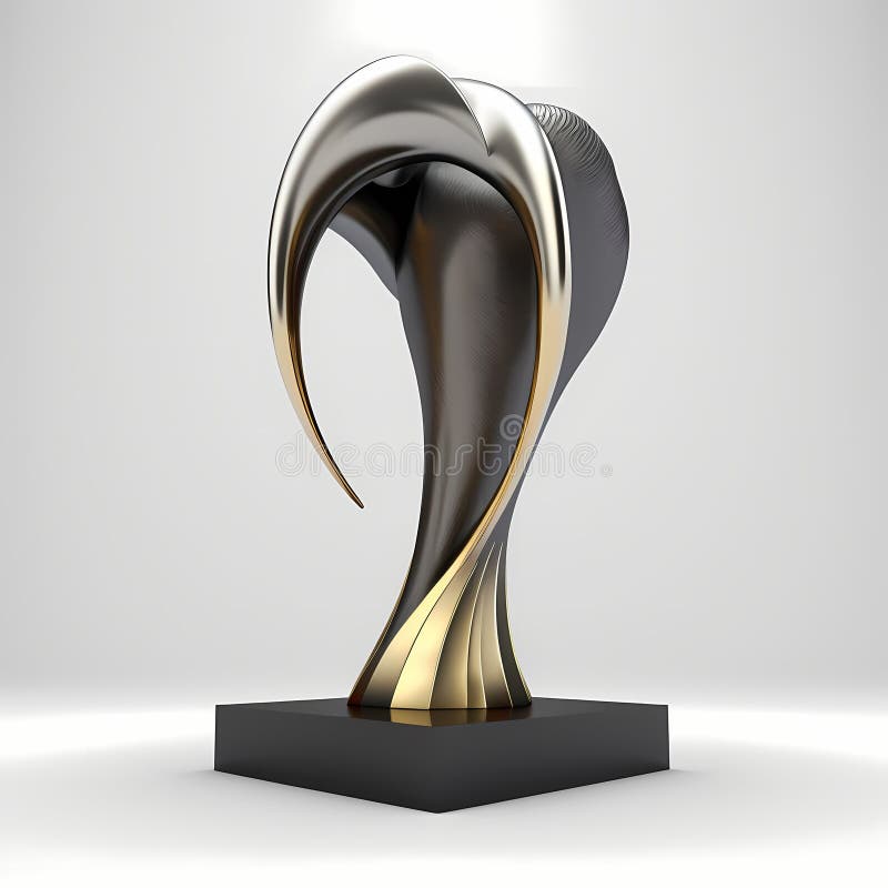 Elephant Trunk Trophy. Generative AI Stock Illustration - Illustration ...