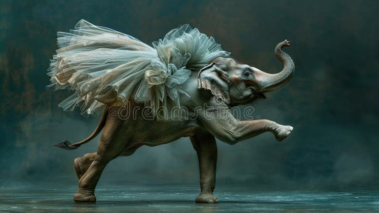 Elephant in a Tutu stock illustration. Illustration of animal - 324700664