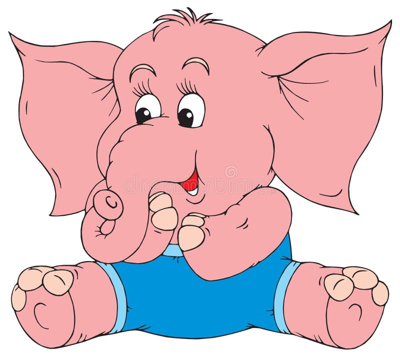 Elephant (vector clip-art) stock vector. Illustration of humorous - 3279550