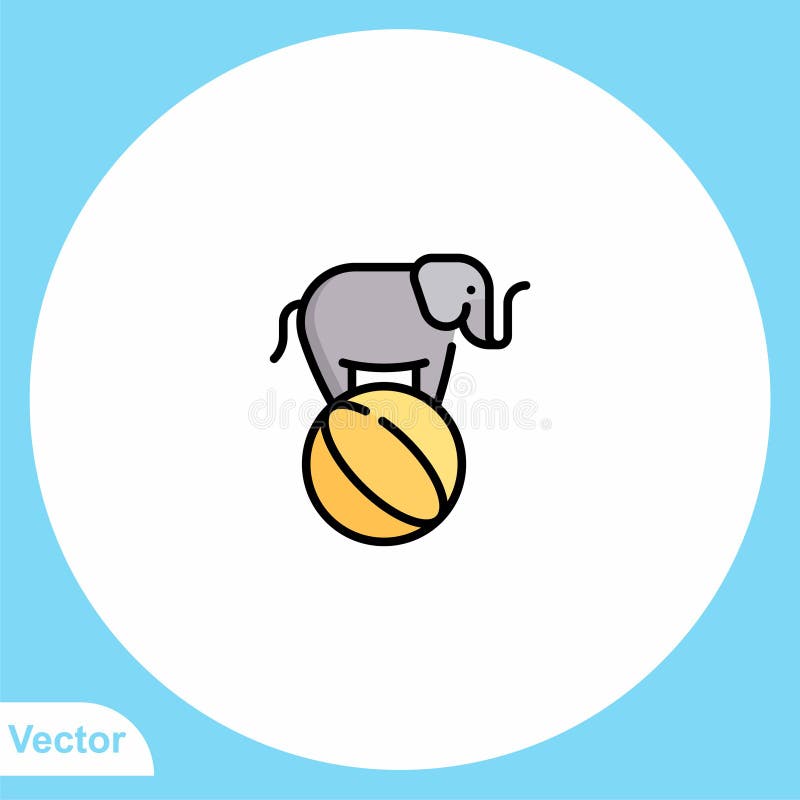 Elephant Vector Icon Sign Symbol Stock Vector - Illustration of ...