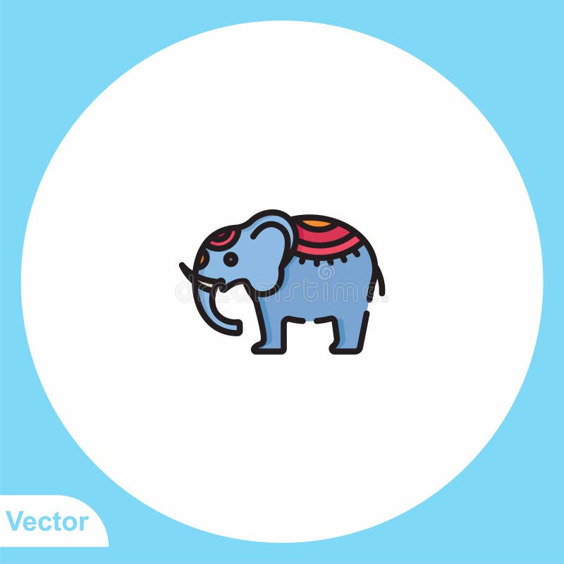 Elephant Vector Icon Sign Symbol Stock Vector - Illustration of graphic ...